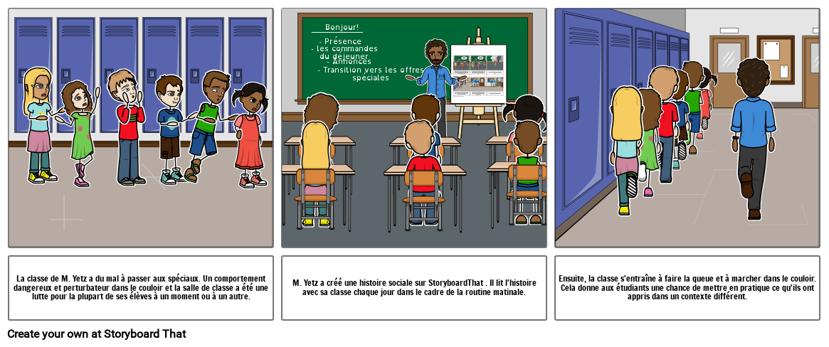 Histoires Sociales - Groupe Entier Storyboard par fr-examples
