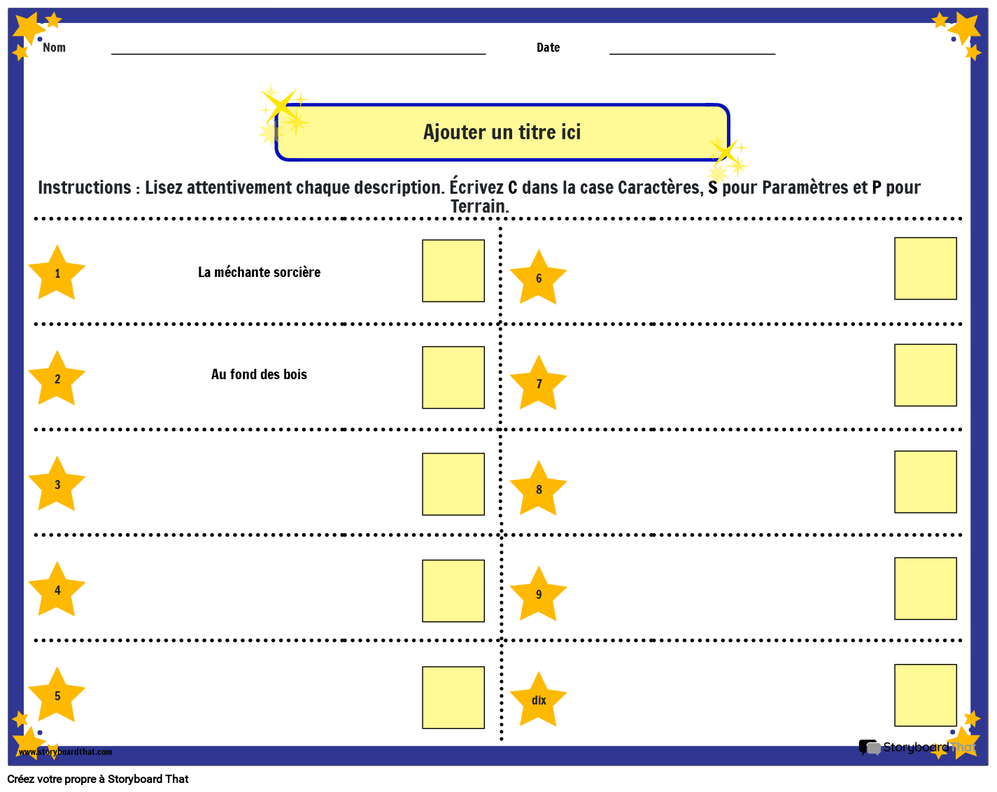 Identifier les Éléments D'une Feuille de Travail D'histoire