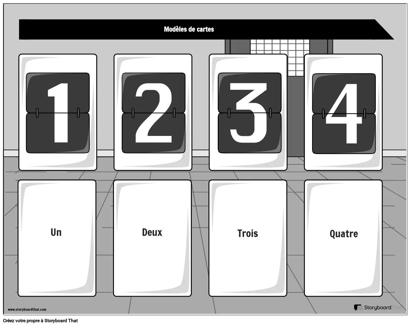 Jeu de Cartes à Compter les Nombres Storyboard
