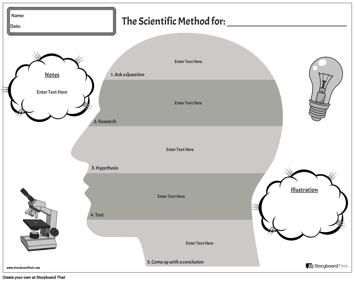 Méthode Scientifique Paysage BW Storyboard par fr-examples