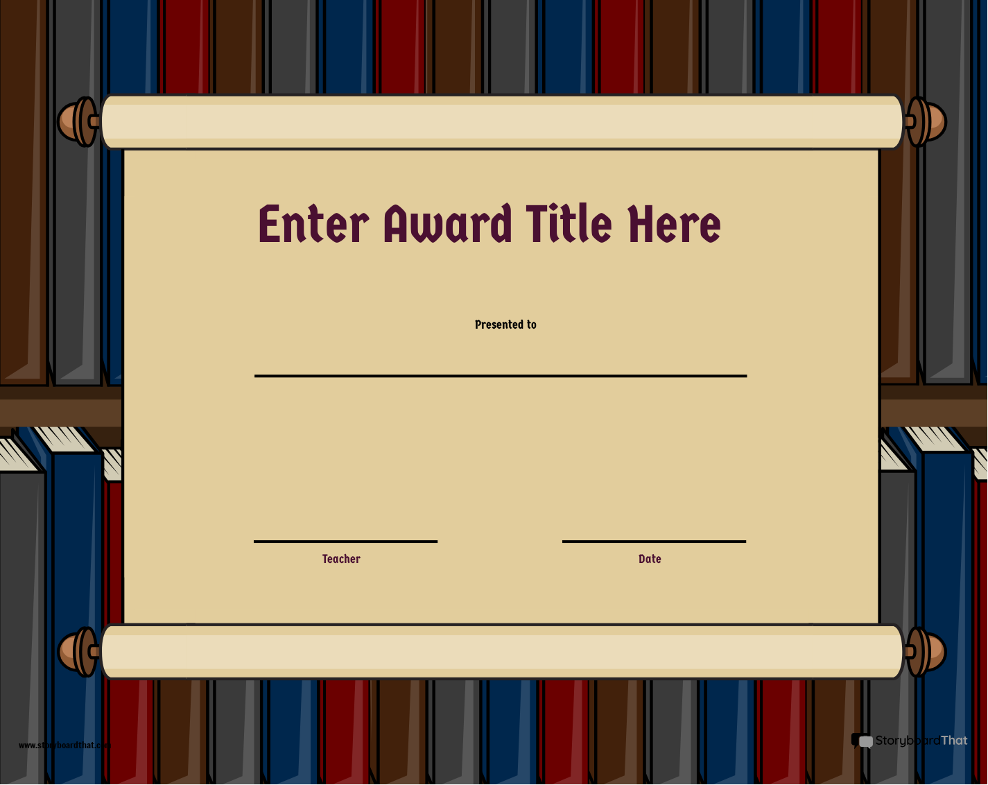 Modèle de Page de Récompense 3 Storyboard by fr-examples