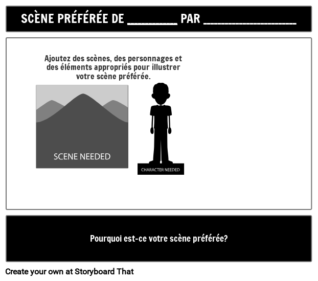 Modèle de scène préférée Storyboard o fr-examples