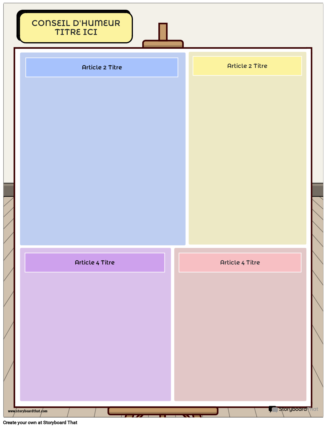 Modèle de Tableau D'humeur D'entreprise 1 Storyboard