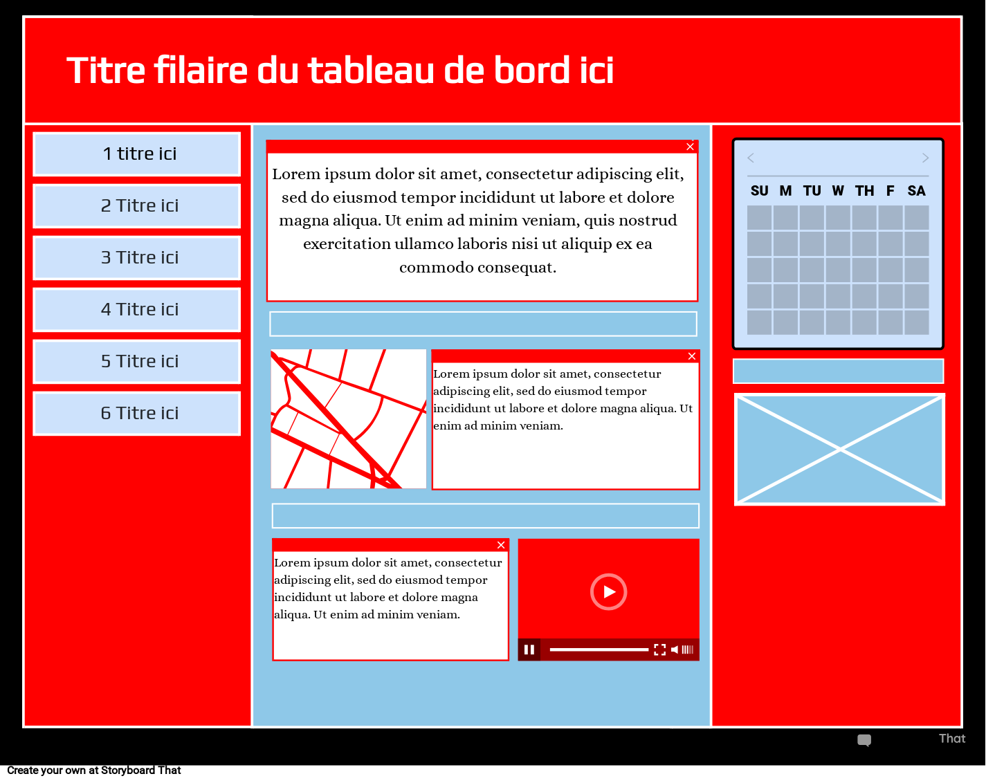 Wireframes de Tableau de Bord | Outil Filaire GRATUIT