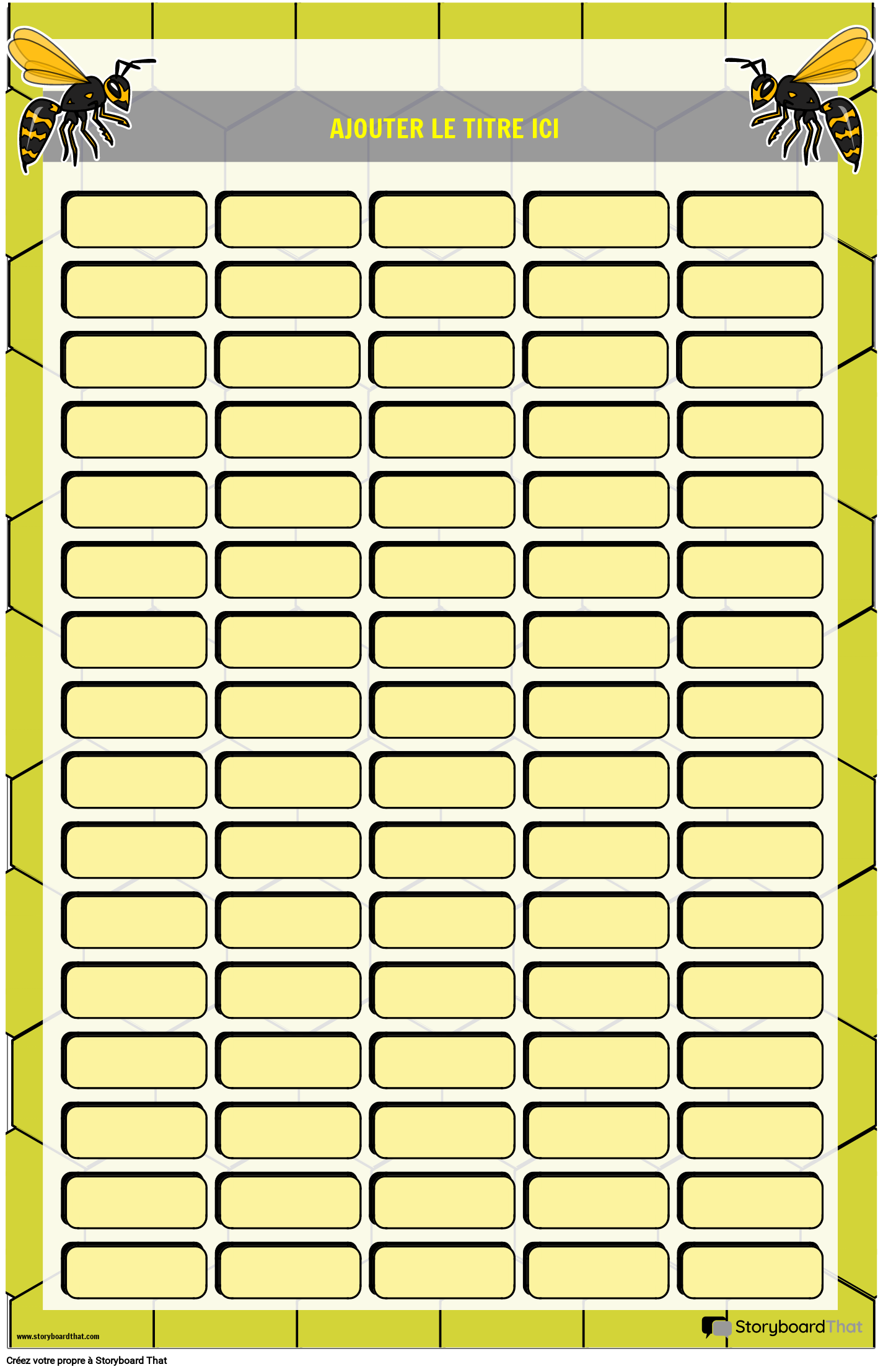 Mots de vue sur le Thème des Abeilles Poster Storyboard Mots de vue sur le Thème des Abeilles Poster Storyboard