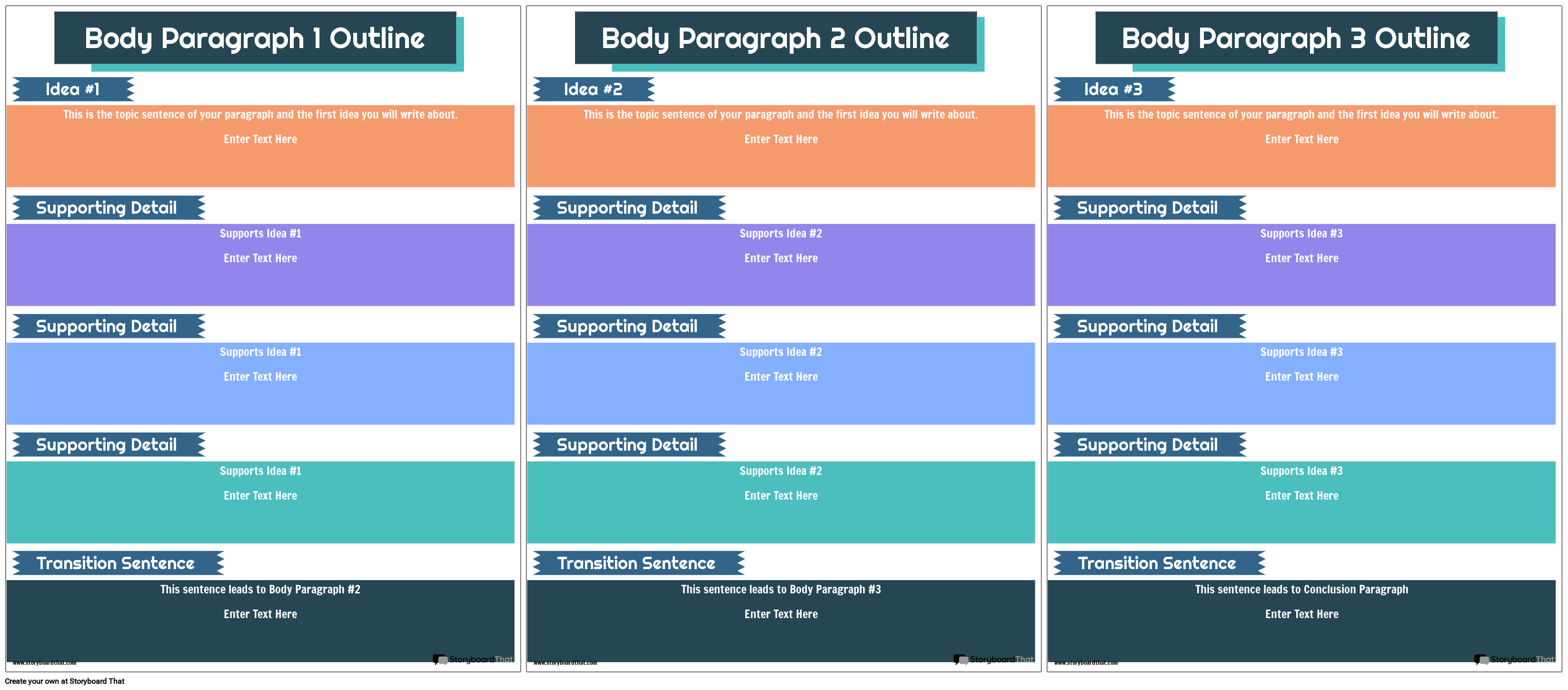 Multi Paragraph Essay Planner Portrait Color 10