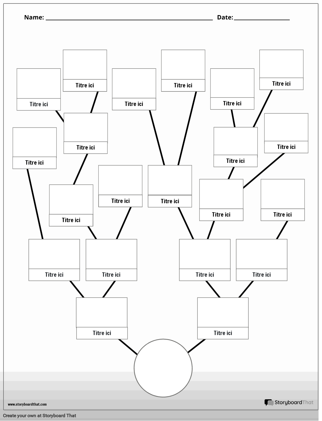 Nouveau modèle de création de diagramme d'arborescence de pages 3 (noir et