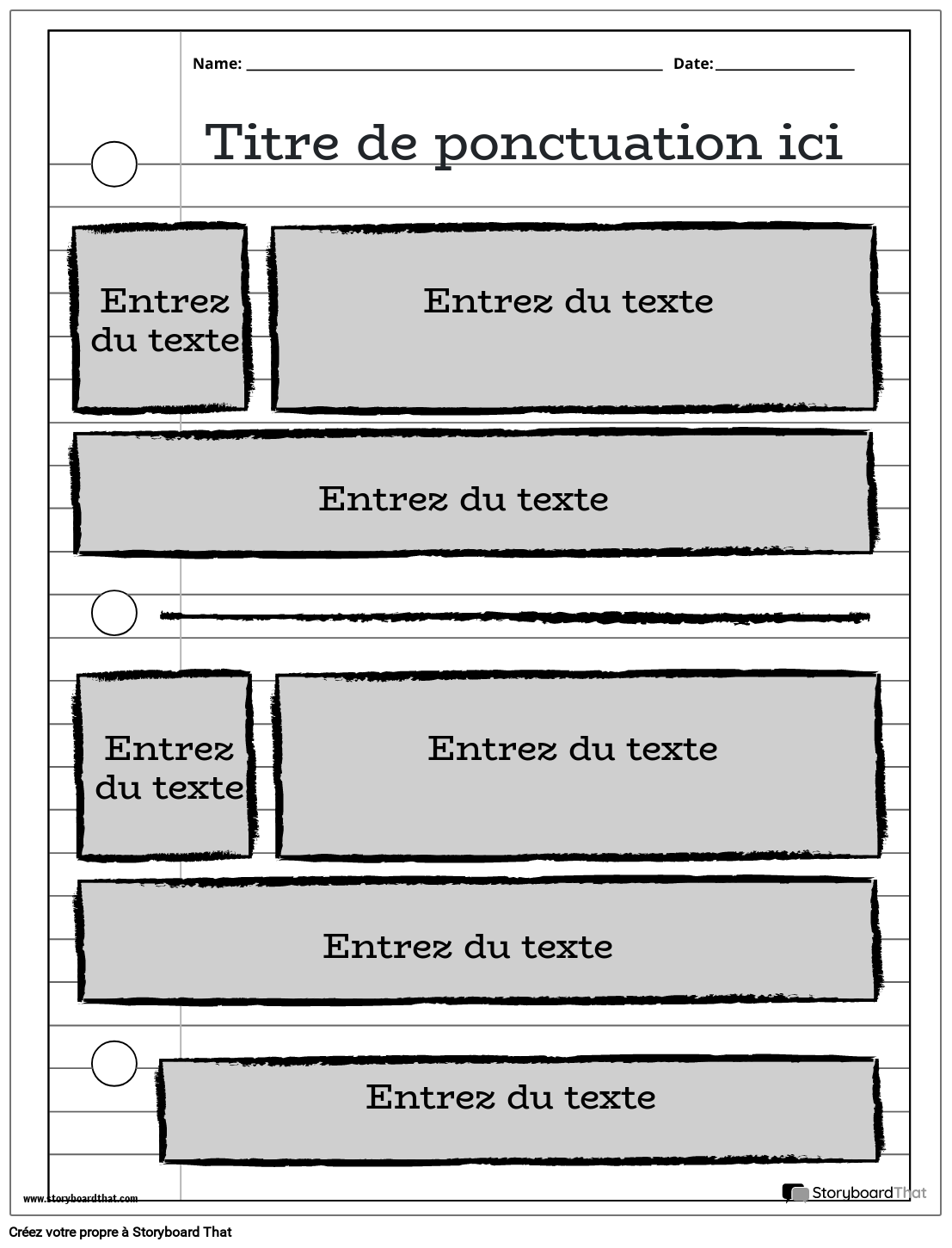 Nouveau modèle de création de ponctuation de page 3 (noir et blanc)