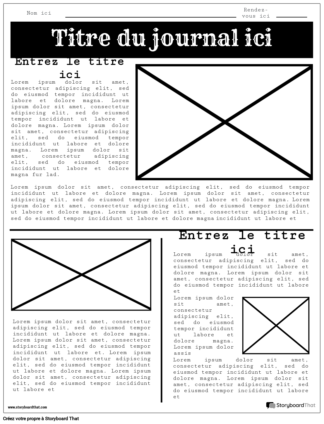 Nouveau Modèle de Journal de Création de Page 3