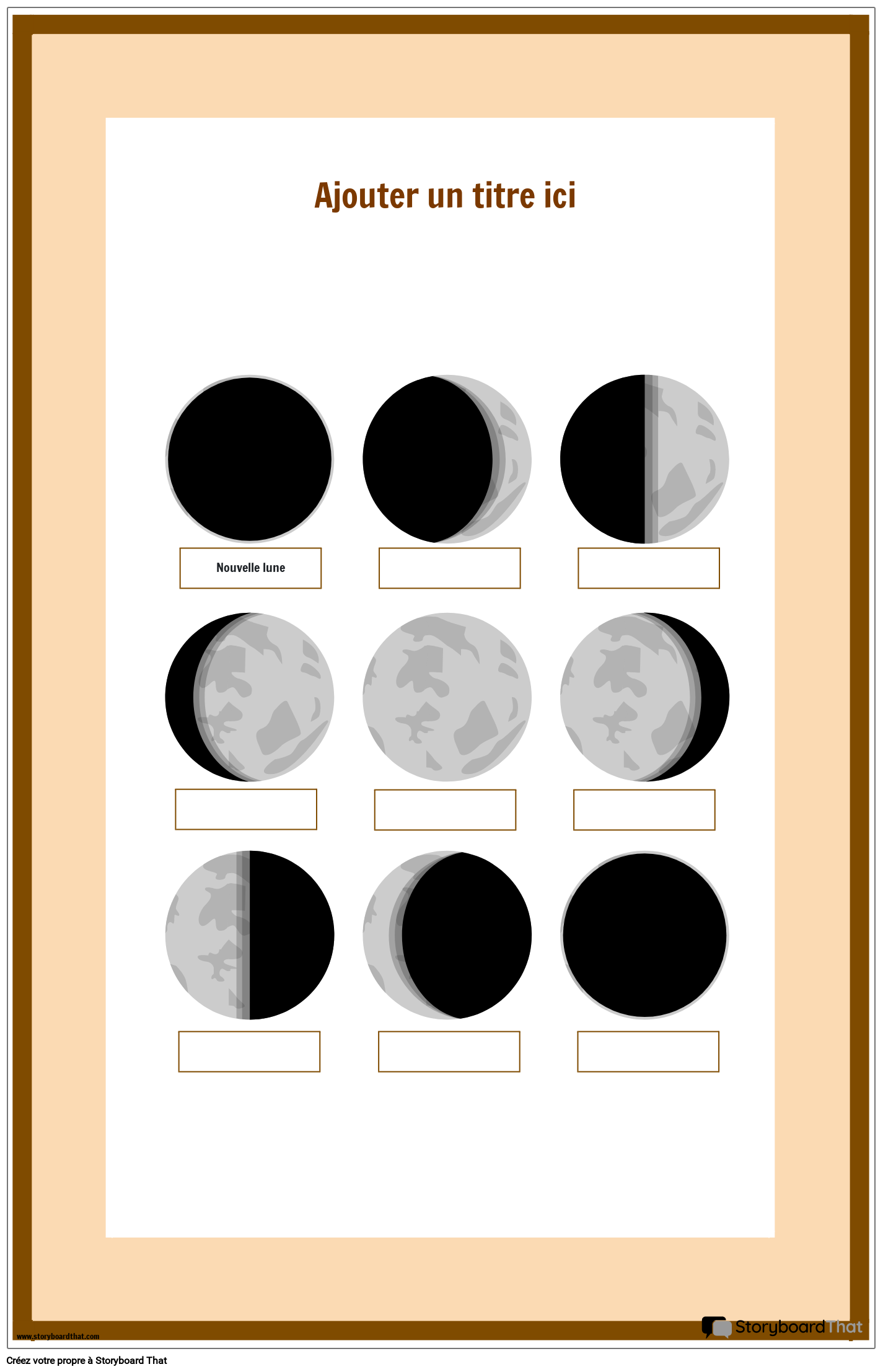 Phases de la Lune Toile Affiche Storyboard by fr-examples