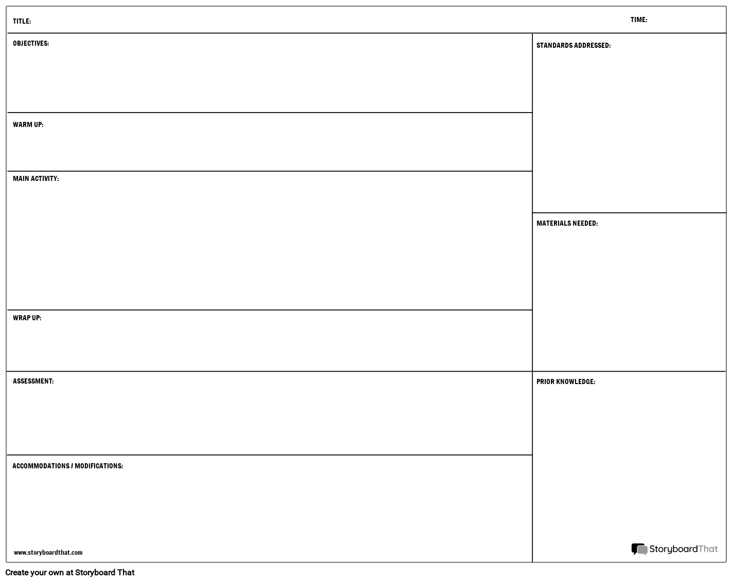 Plan de Cours de Base Storyboard par fr-examples