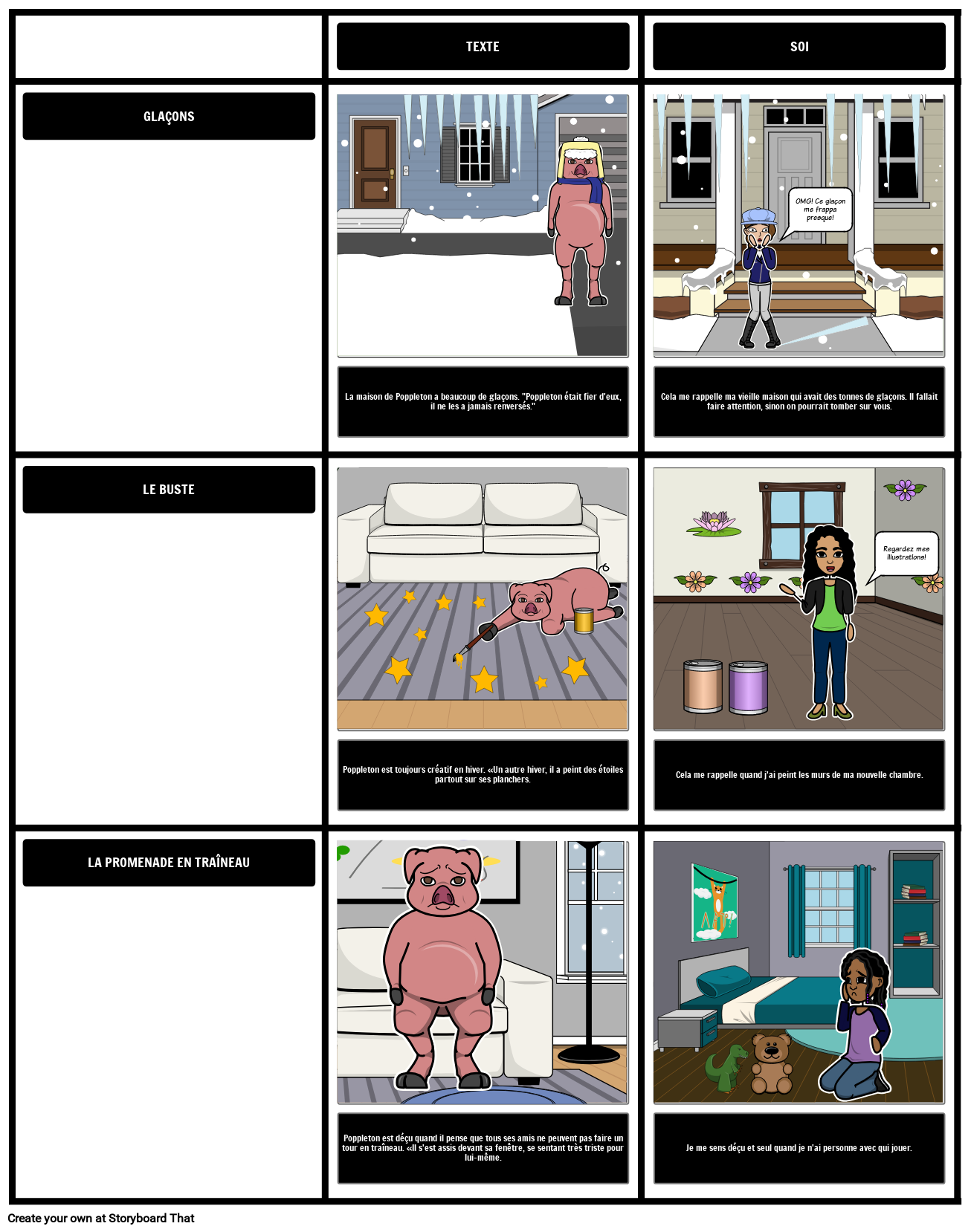 Poppleton en Hiver - Connexions Storyboard par fr-examples