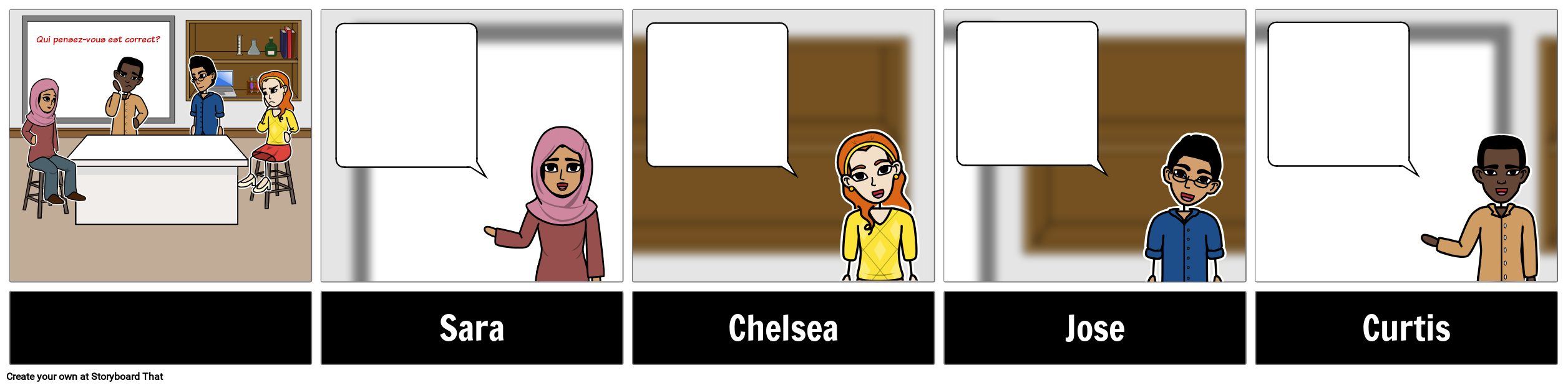 Storyboard de Discussion - Vierge Storyboard par fr-examples