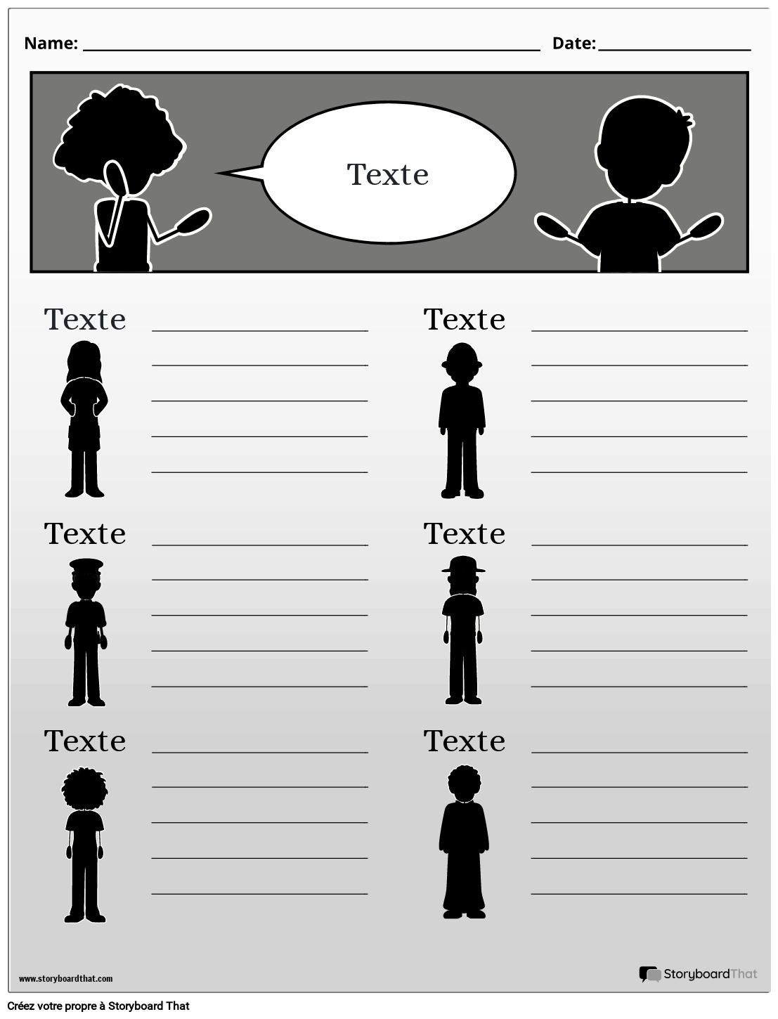 TA Portrait NB 1 Storyboard par fr-examples