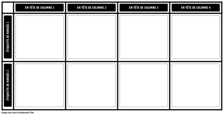 Modèles de Graphiques et de Grilles | Galerie de Modèles de Storyboard