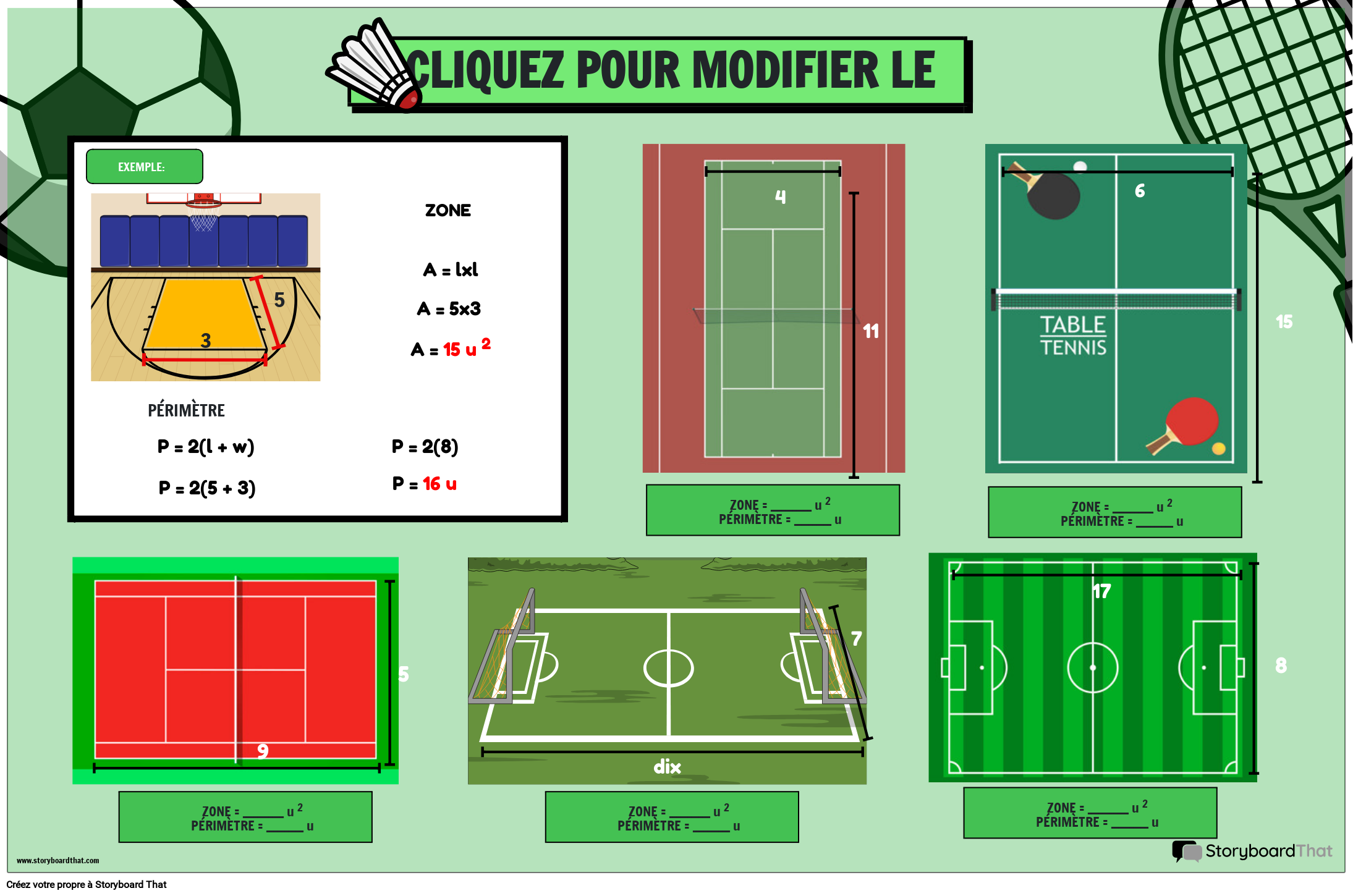 TERRAIN DE SPORT - AFFICHE DE ZONE ET DE PÉRIMÈTRE