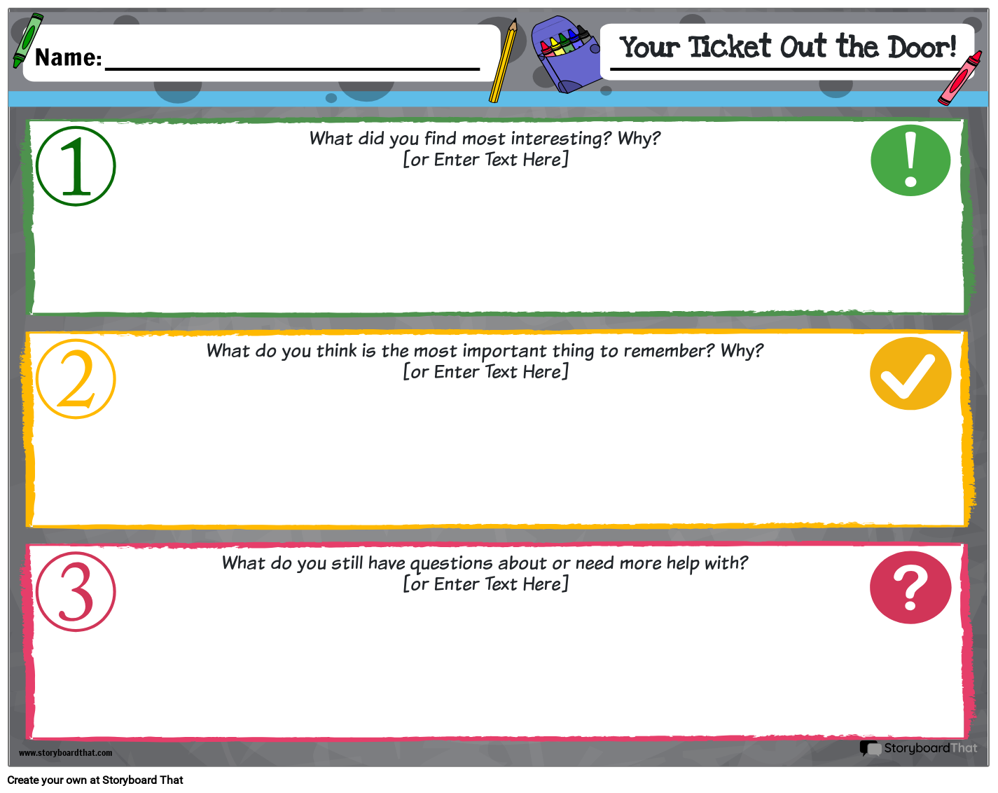Ticket de sortie 10, pleine page Storyboard par fr-examples
