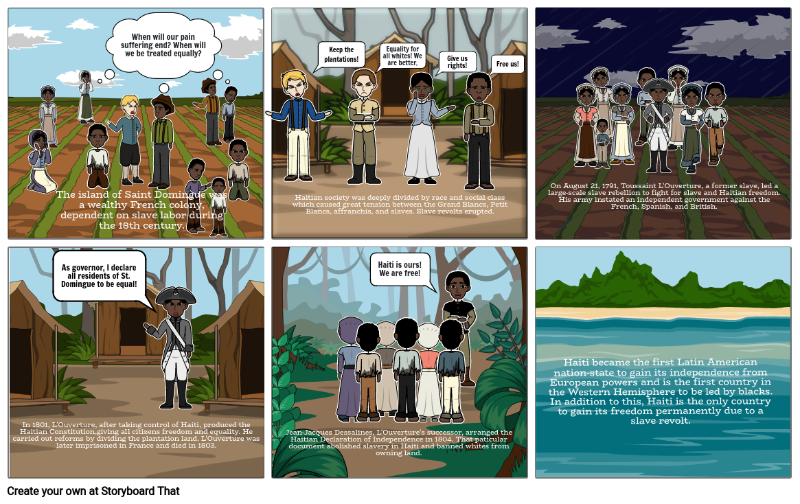 Haitian Revolution Story board Storyboard by gabby100