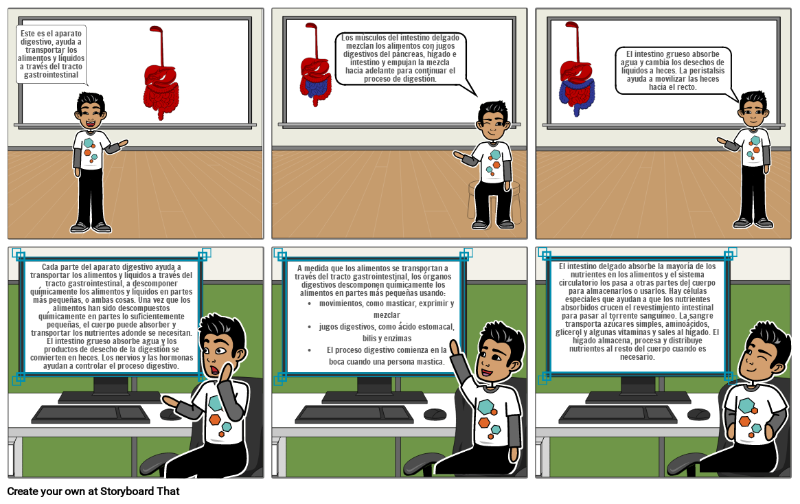 comic sistema digestivo Storyboard by gamaliel73950