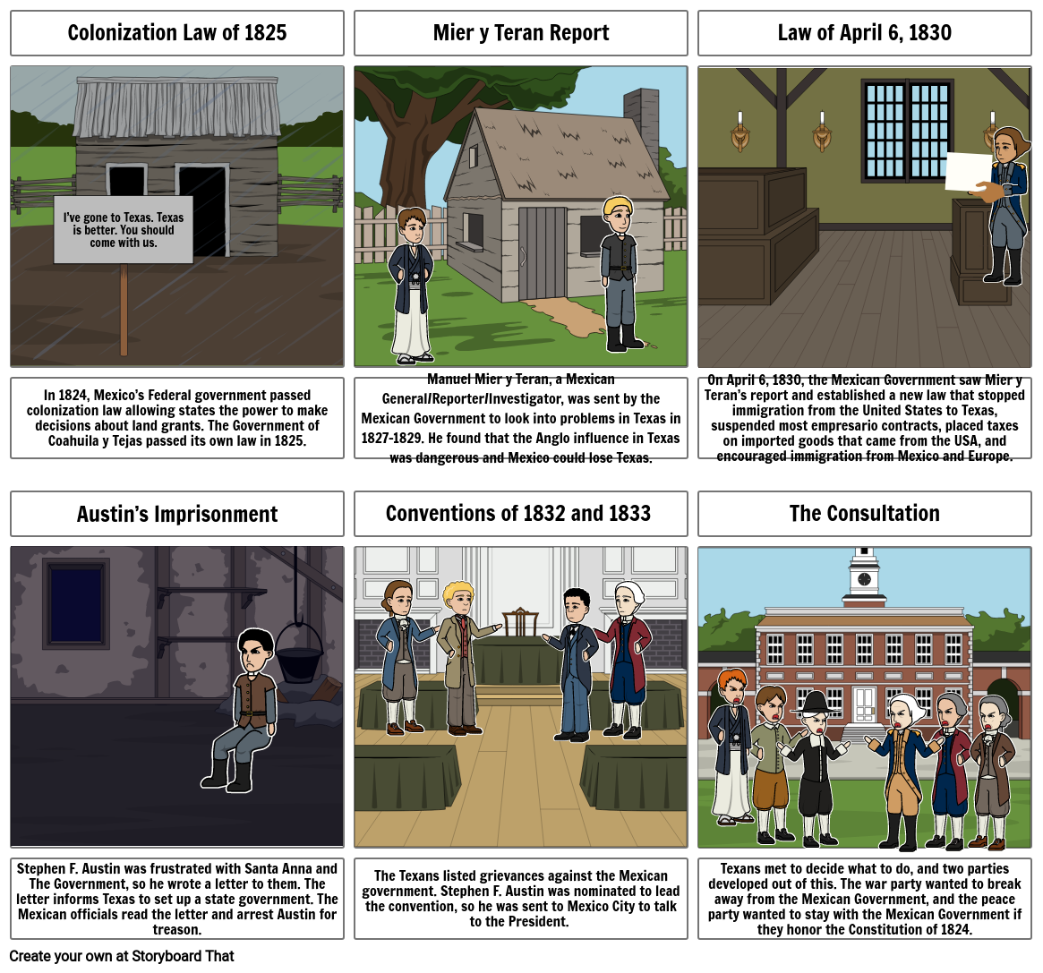 My Teacher Wanted Me To Make A Storyboard About Texas History So Here I Am