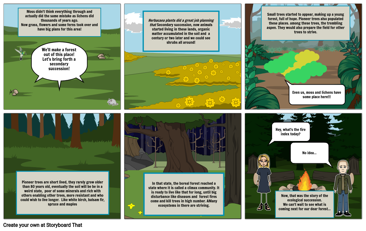 Ecological succession part II Storyboard by gingerpop