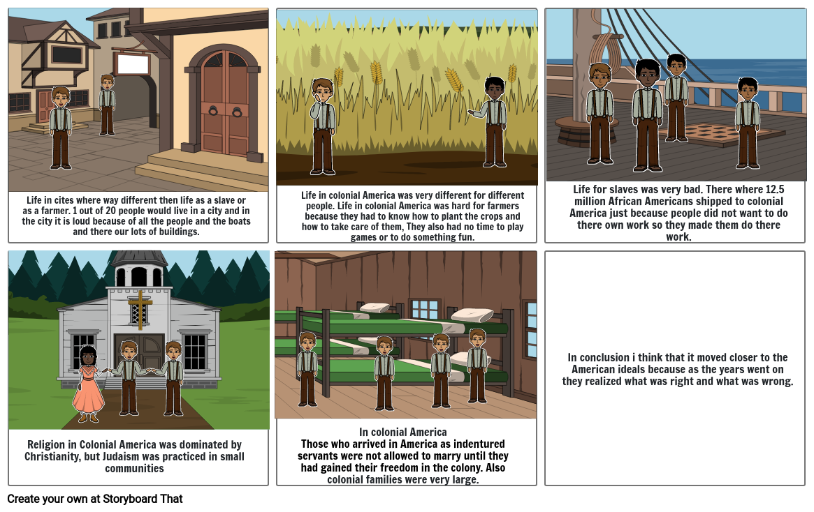Colonial America Storyboard by gr38549