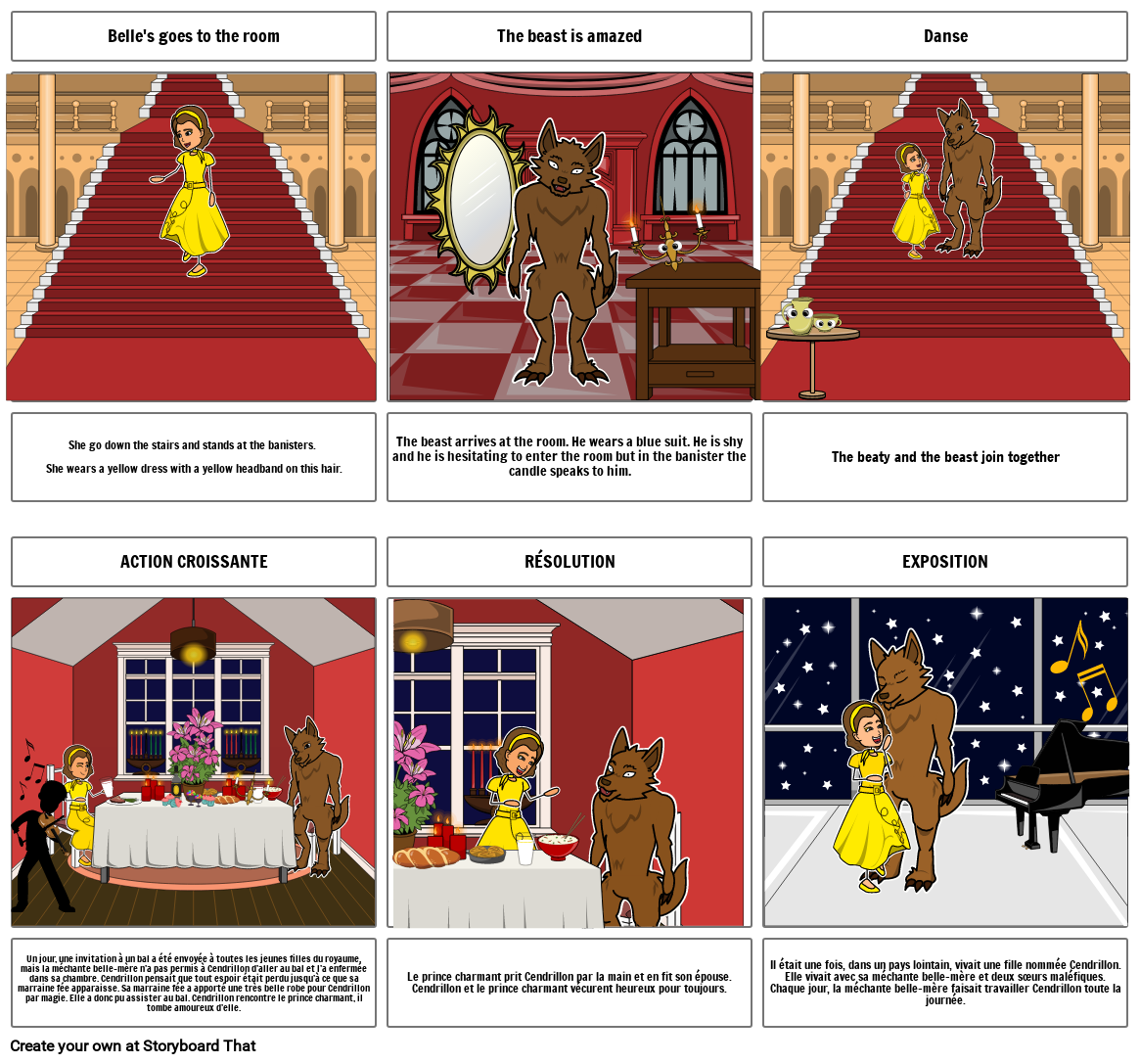 the beauty and the beast Storyboard by hanaeguilloteau14