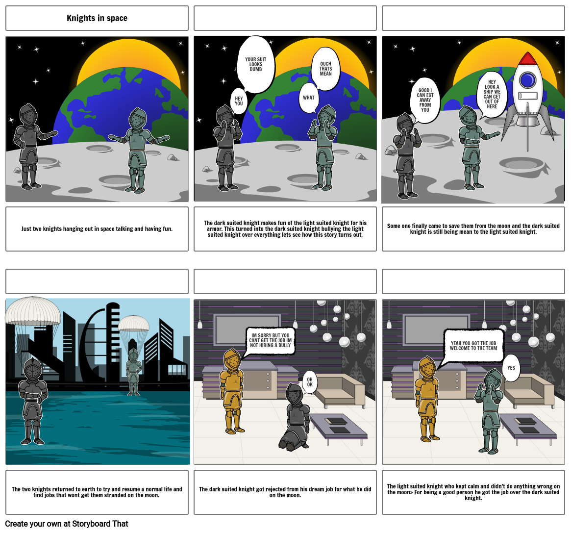 Knights in space Storyboard por hb57241