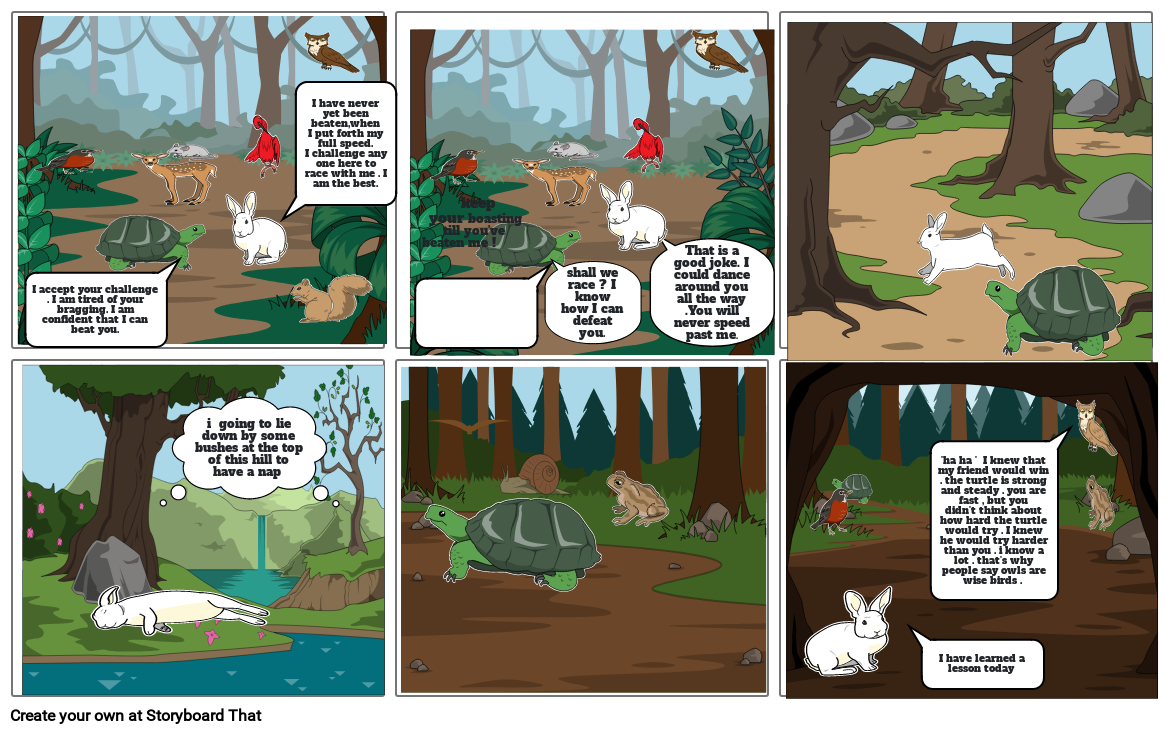 turtle and the rabbit Storyboard by hbarry28154