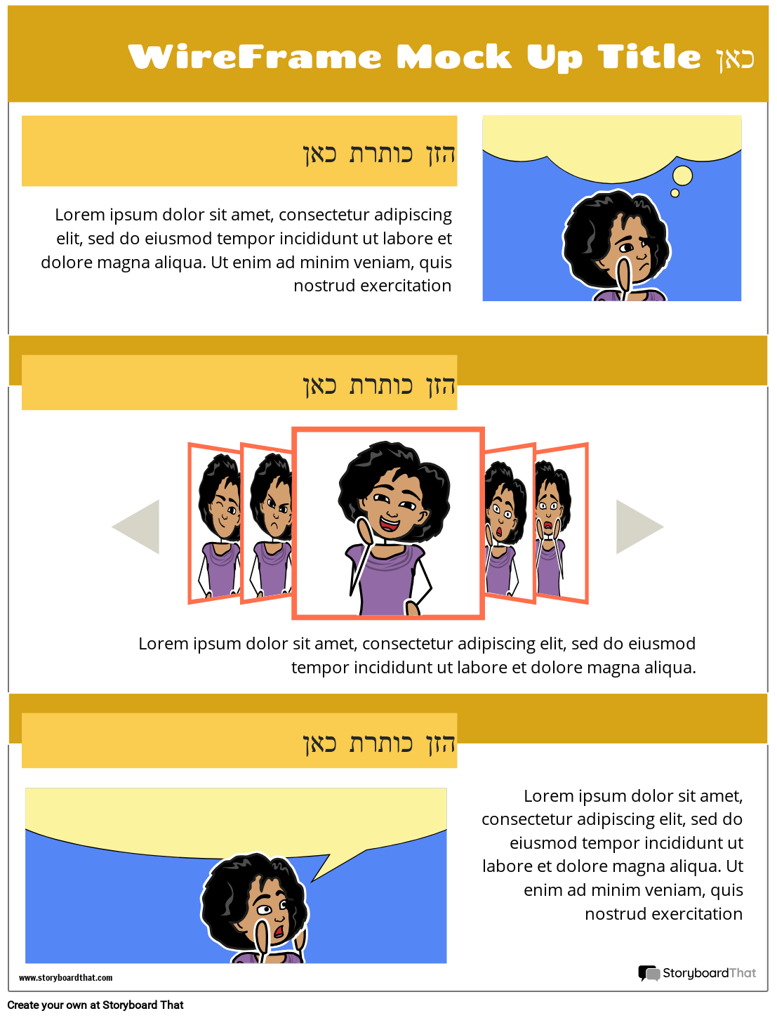 Corporate WireFrame Vs Mock up Completed 2 Storyboard