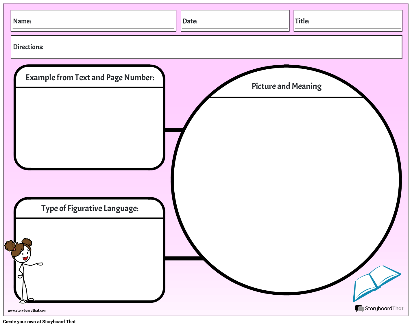 आलंकारिक भाषा 4 रंग Storyboard par hi-examples