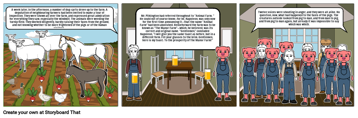 Propaganda and Animal Farm Assignment Storyboard