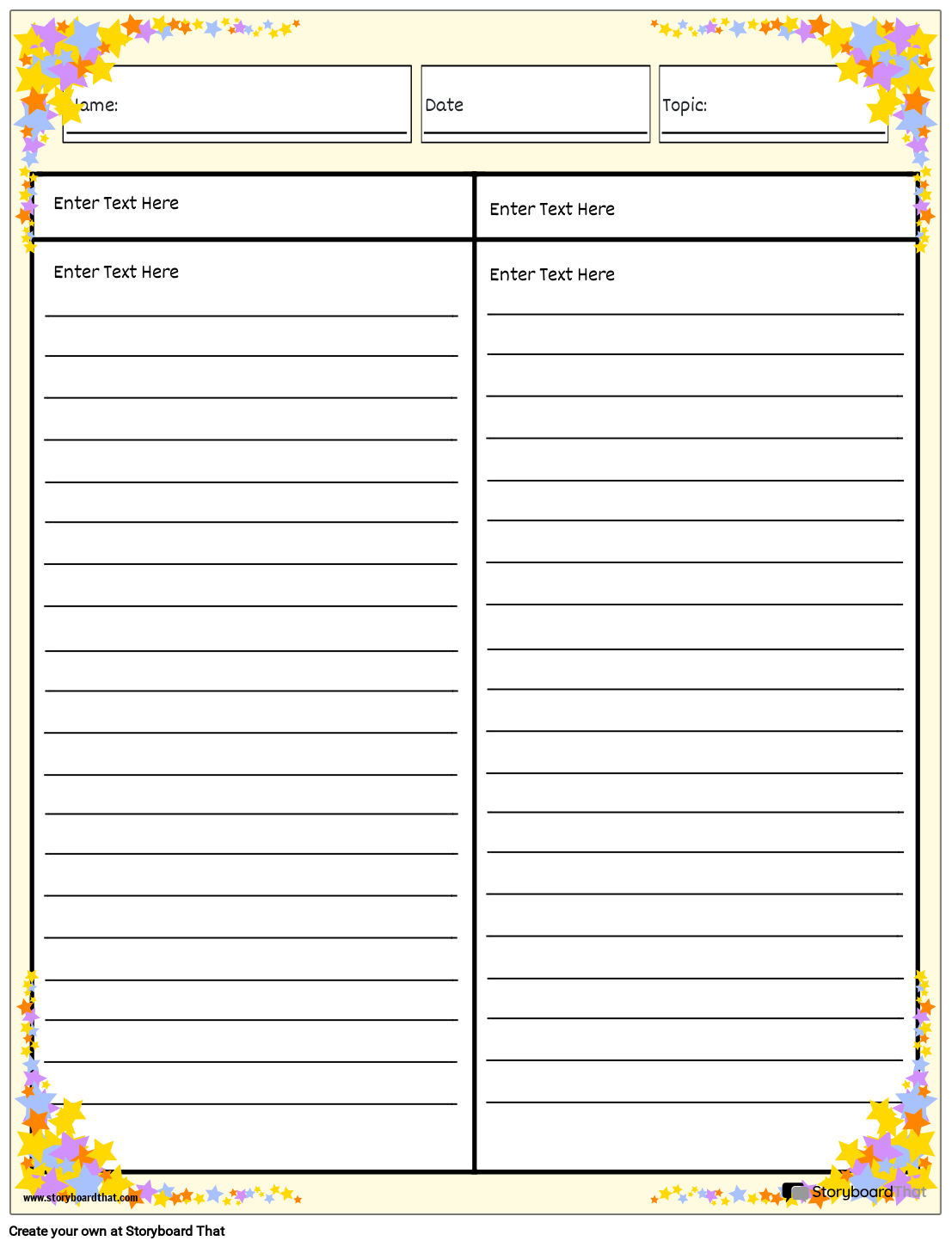 Cornell Notes Portret u Boji 5 Storyboard por hr-examples