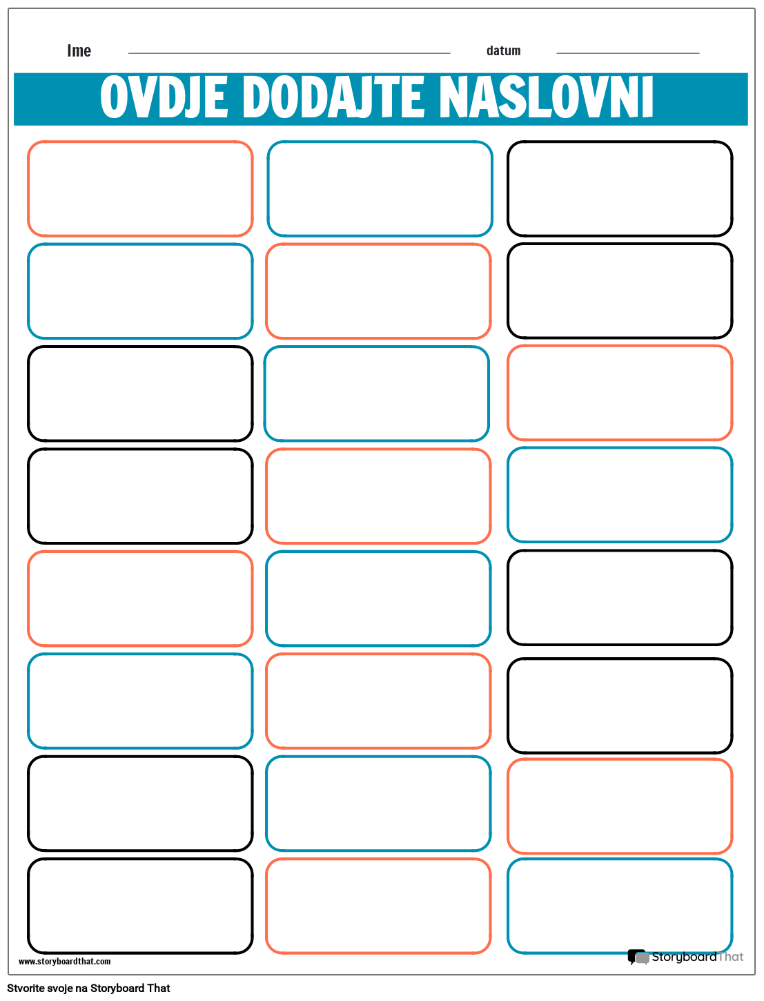 Fancy stolni radni list Storyboard by hr-examples