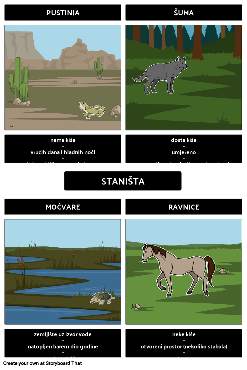 Frayerov Model - Staništa Storyboard von hr-examples