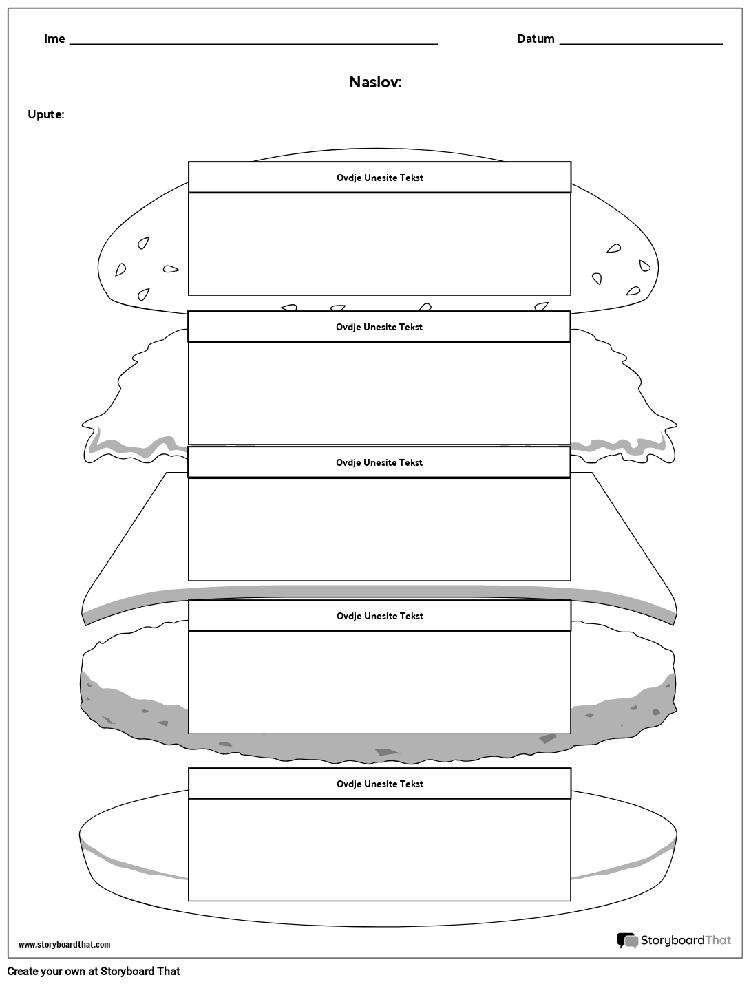 Hamburger Storyboard par hr-examples