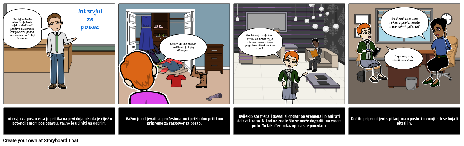 Job Interview Social Story Storyboard af hr-examples