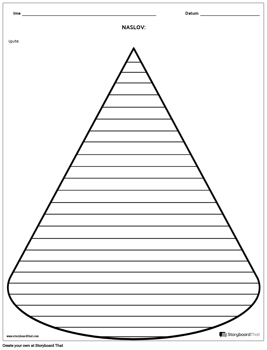 Kreativno Pisanje - Konus Storyboard by hr-examples