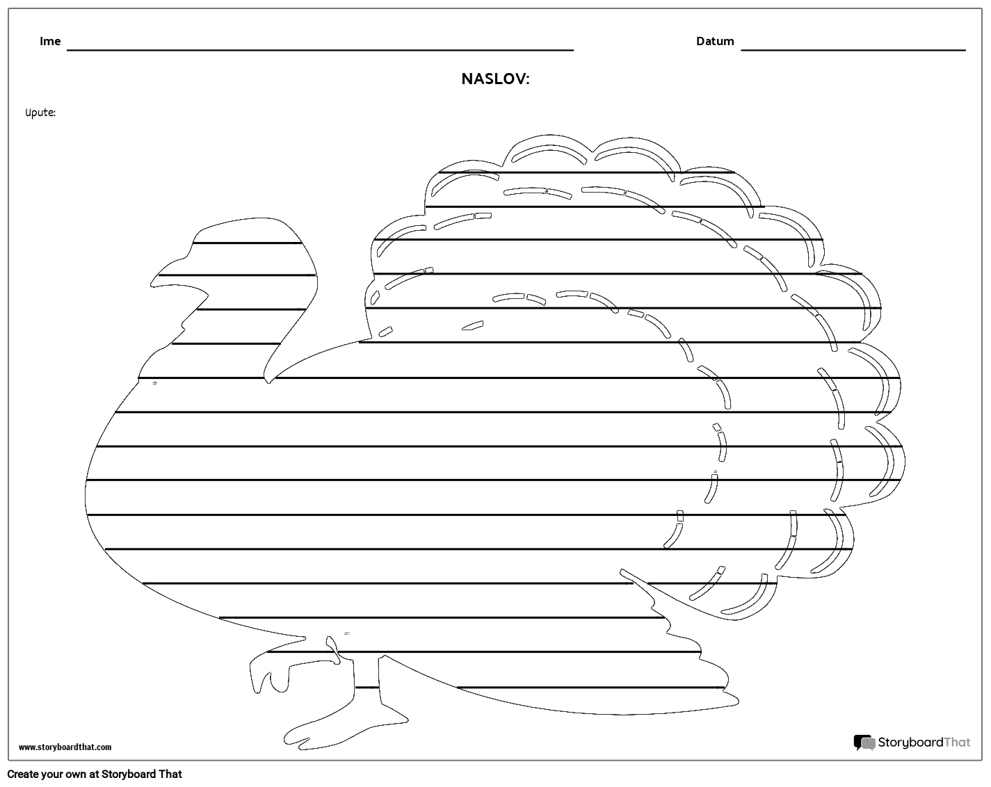 Kreativno Pisanje - Turska Storyboard by hr-examples