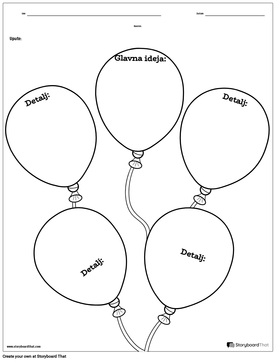 Mapa Priče Balona Prazna Storyboard por hr-examples