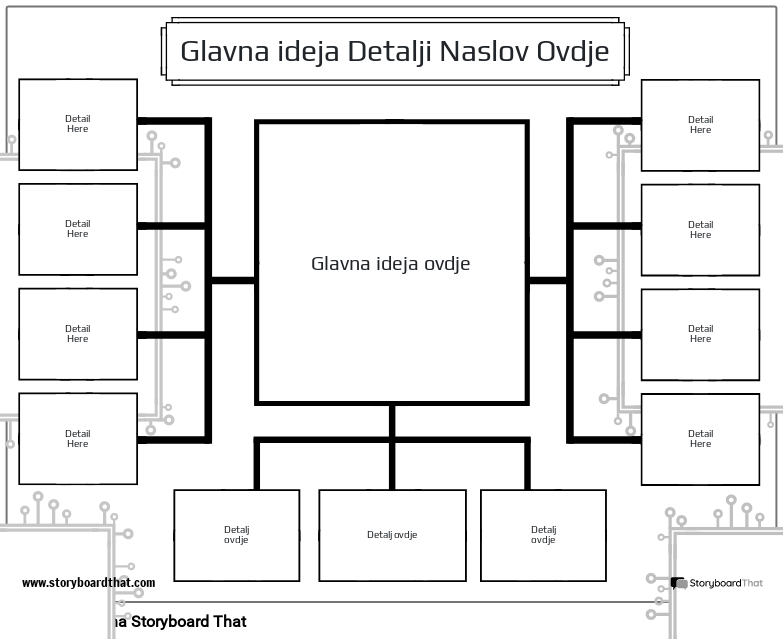 Nova Glavna Ideja Za Izradu Stranice Predložak Pojedinosti 7 Crno Bijelo
