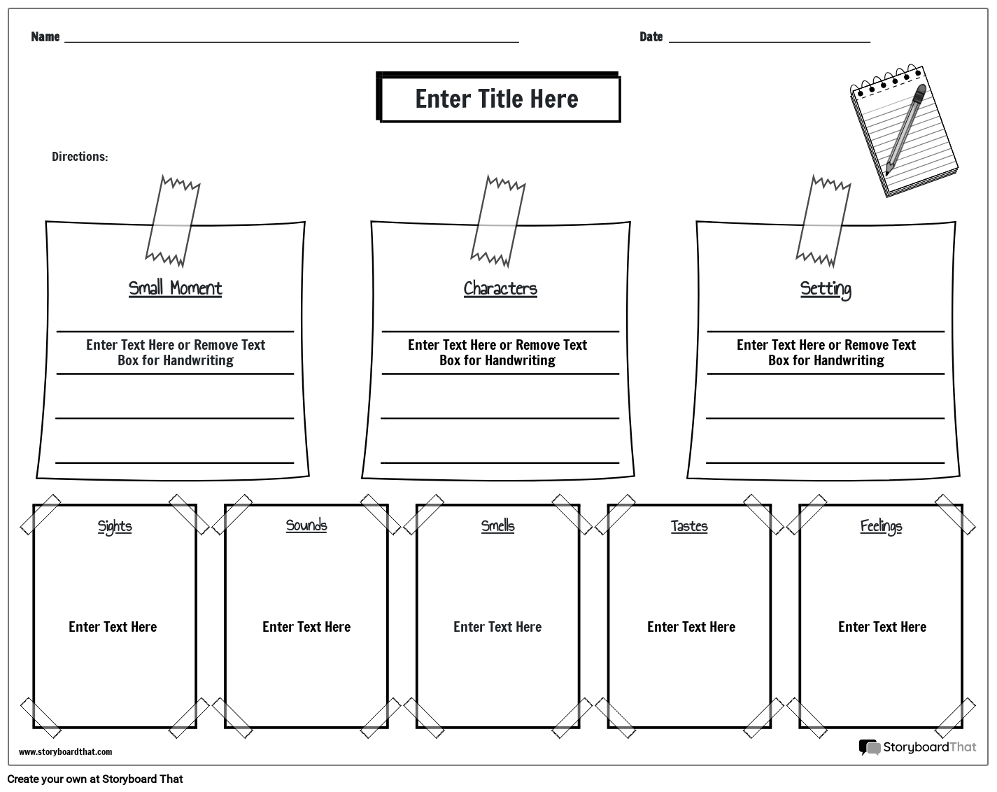 Osobni Narativni Radni List 4 Storyboard par hr-examples