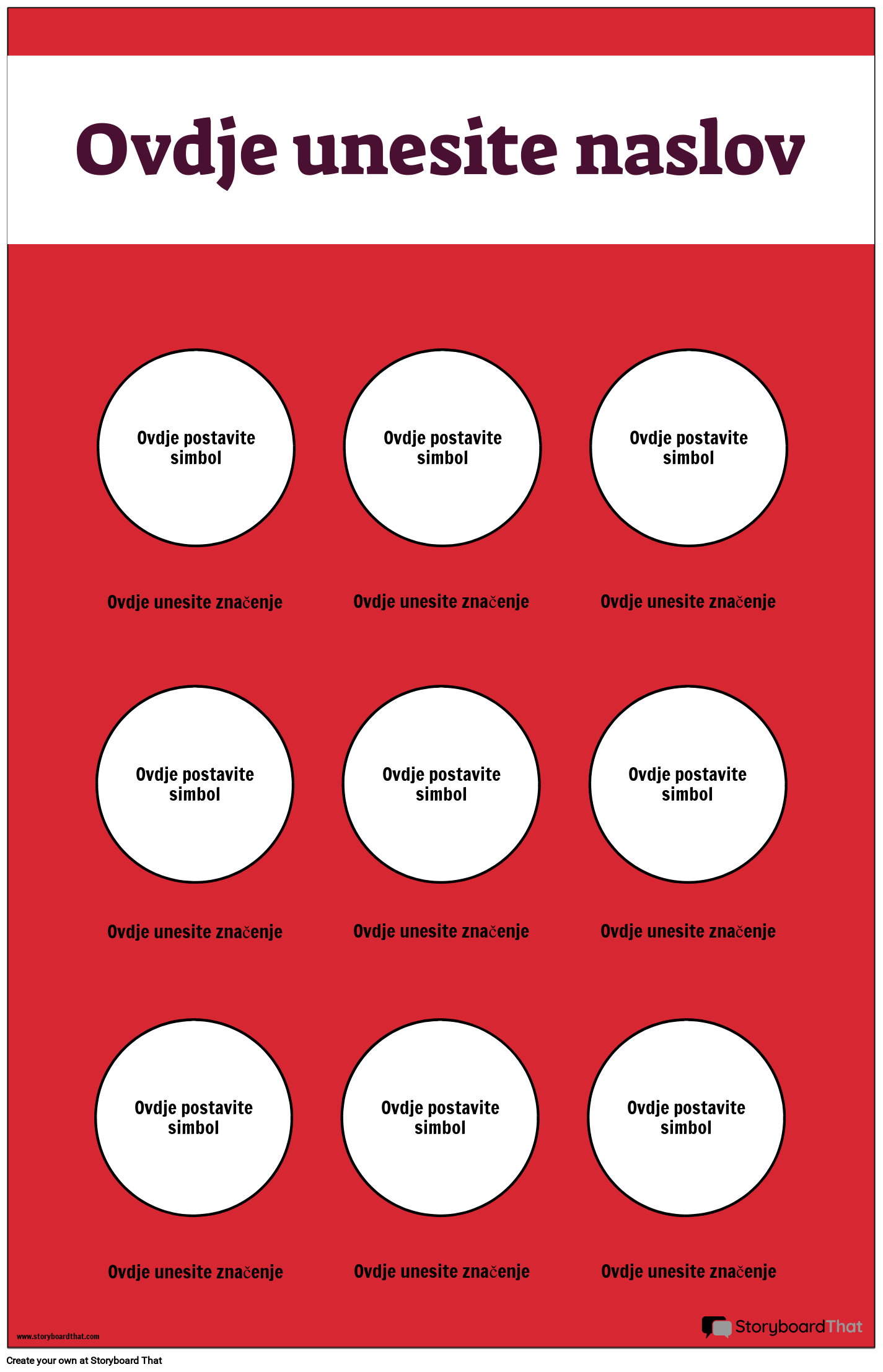 Plakat Sigurnosnih Simbola Storyboard od Strane hr-examples