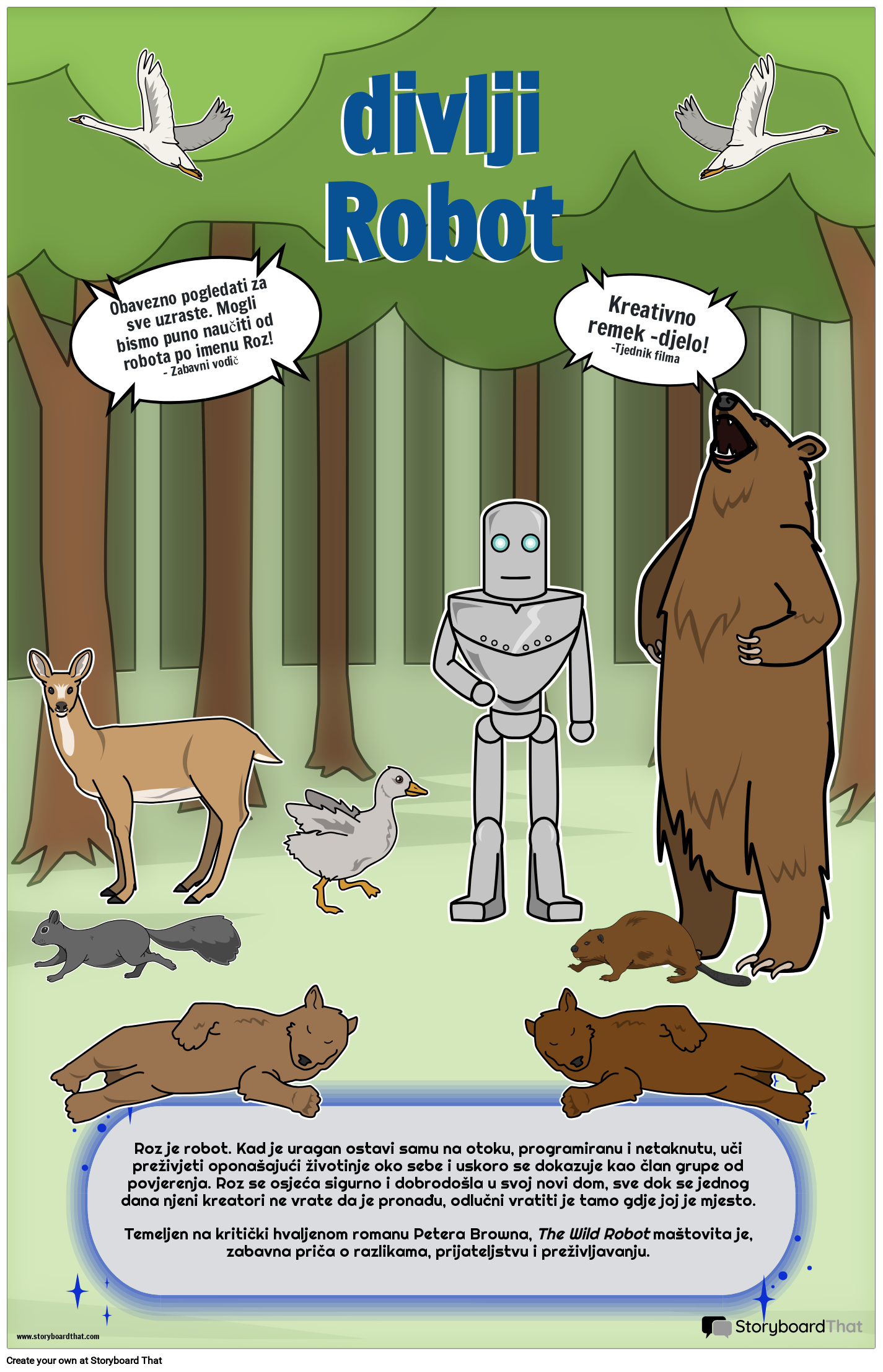 Poster Filma Divlji Robot Storyboard par hr-examples