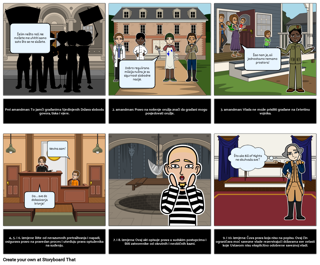 Povijest SAD-a - Bill of Rights Storyboard por hr-examples