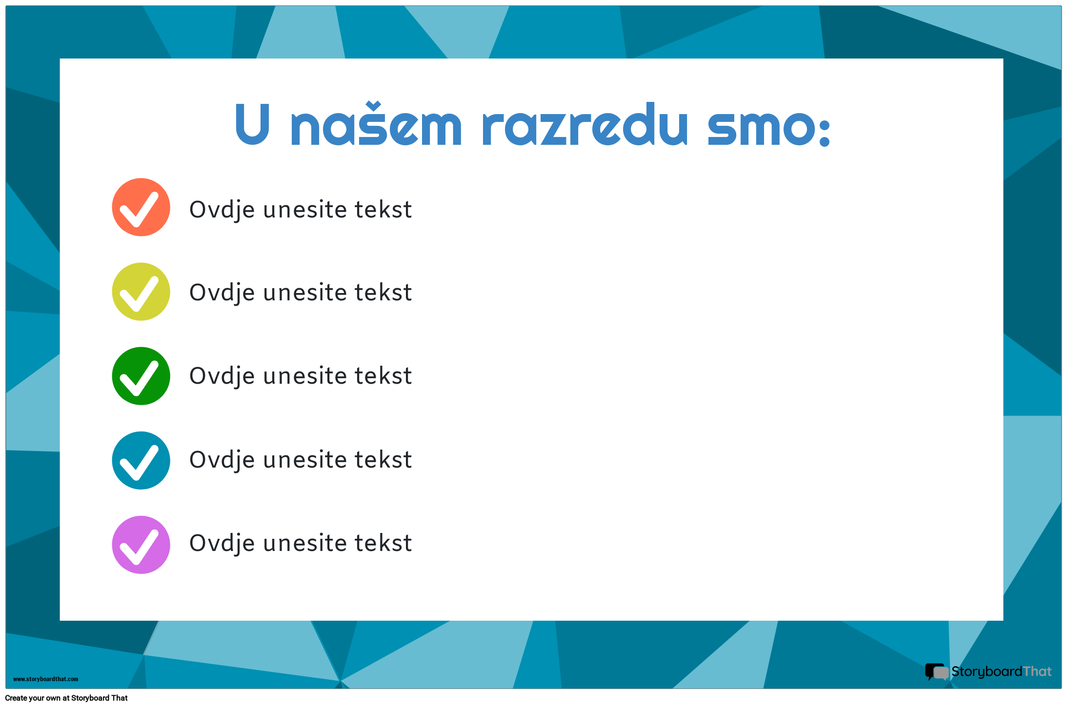Pravila Učionice 15 Storyboard by hr-examples