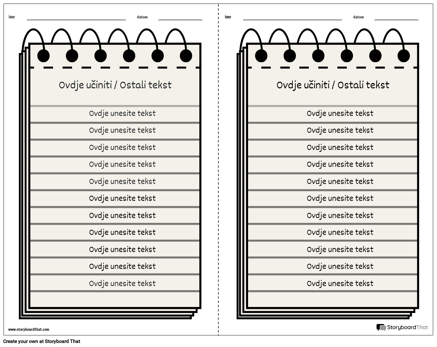 Predložak Kontrolnog Popisa 4 Storyboard por hr-examples