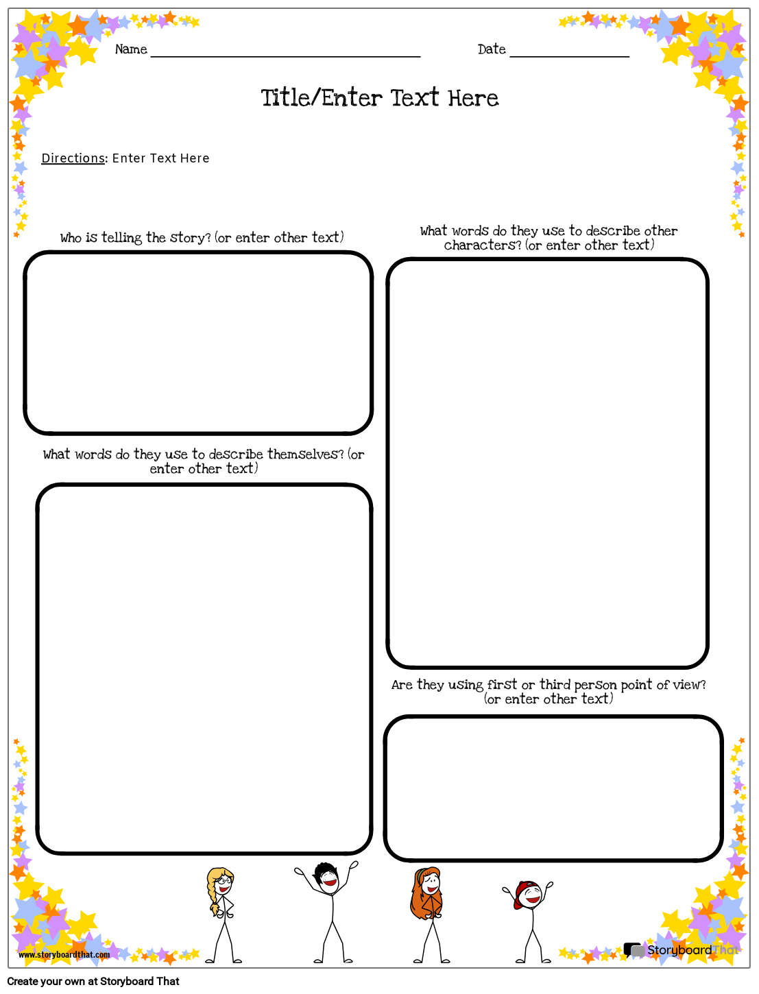 Radni List Točke Gledišta 1 Storyboard od Strane hr-examples