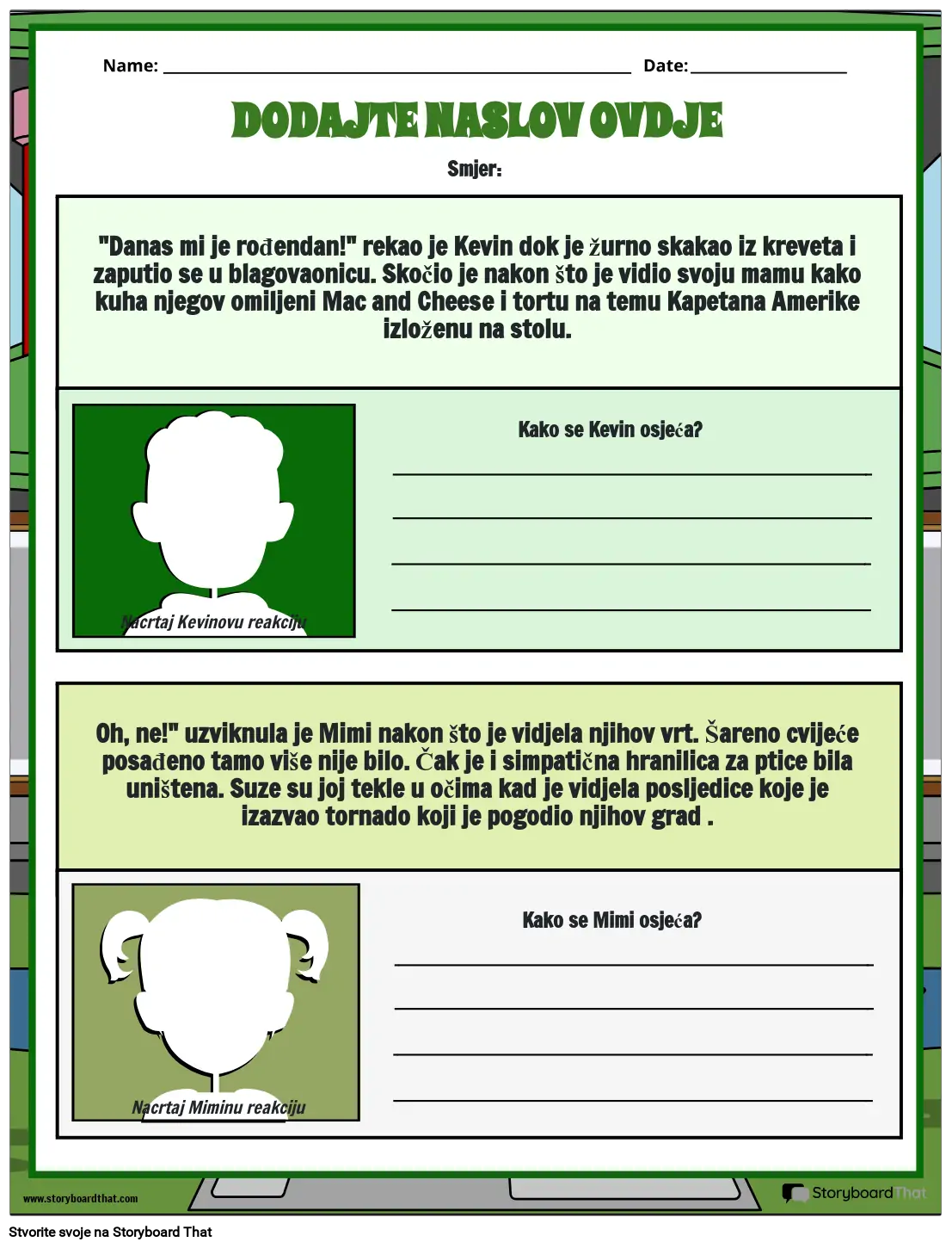 Radni List za Zaključivanje Osjećaja i Emocija