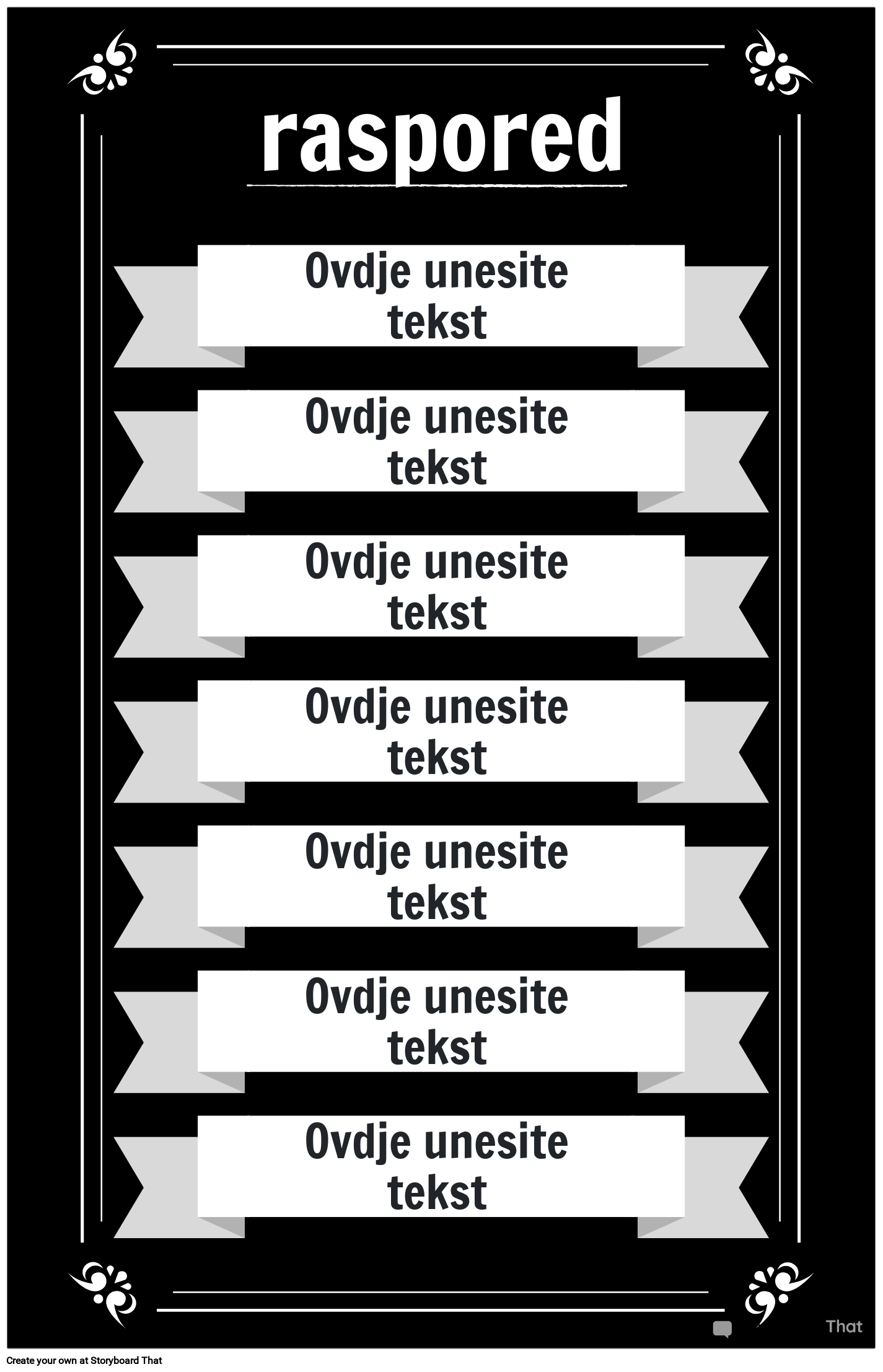 Raspored Časova 2 Storyboard by hr-examples
